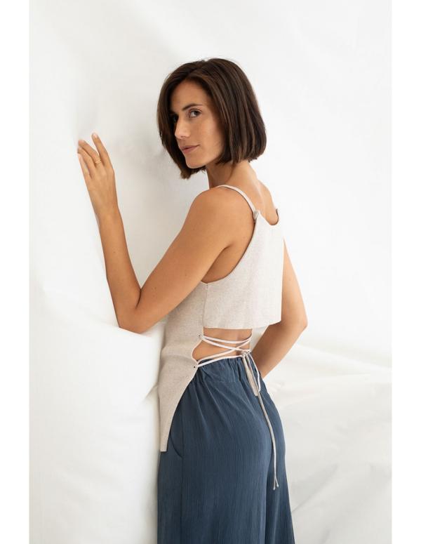 Mus & Bombon Kasikazi top met open rug - The Hype