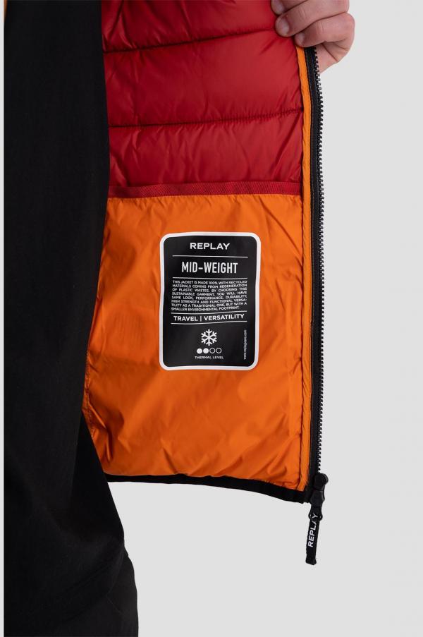 replay M8291 Puffer jacket orange