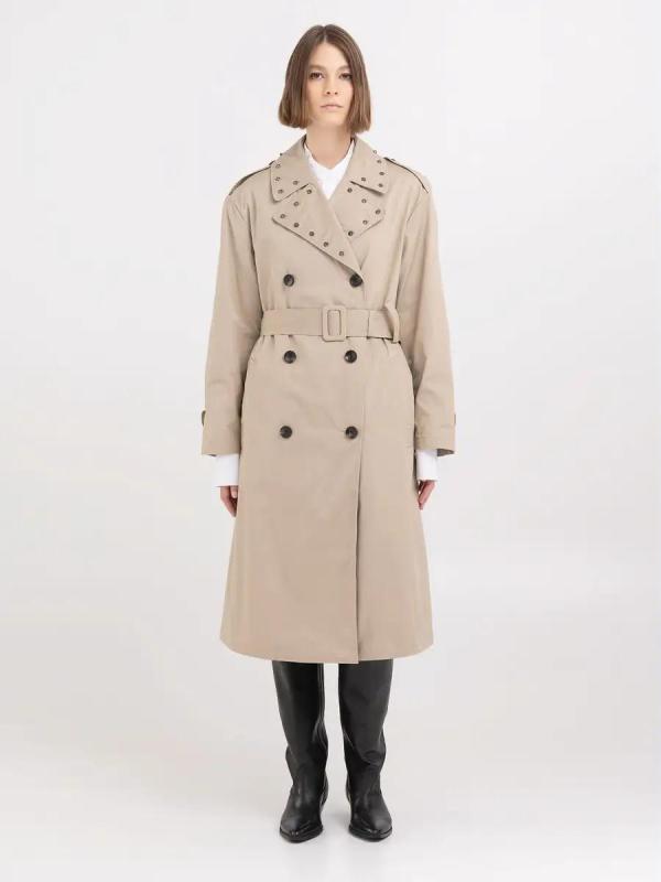 replay Trench coat met twill studs - The Hype